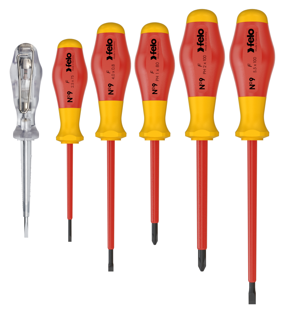 Tournevis isolés | Manche bi-matière | 1000 V | Plat, Cruciforme et ...